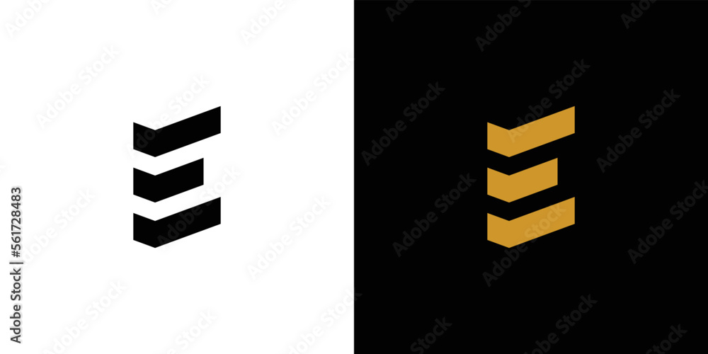 Modern and strong letter E initials logo design Stock Vector | Adobe Stock
