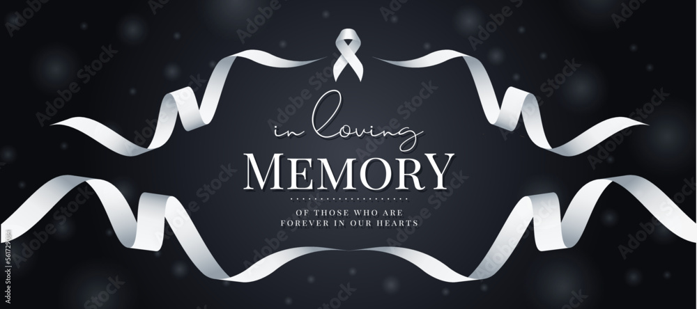 In loving memory of those who are forever in our hearts text and white ...
