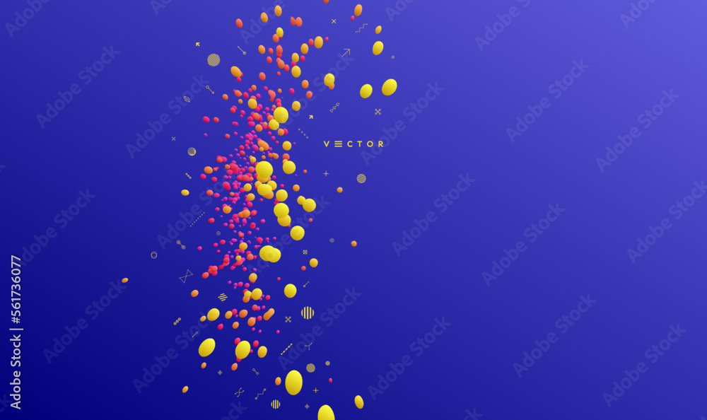Floating liquid blobs. Abstract colorful banner with fluid shapes ...