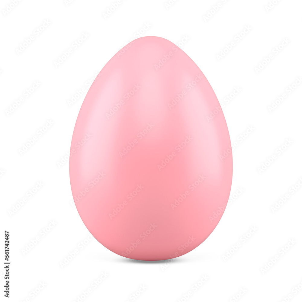 Pink glossy Easter candy egg art decorative design front view realistic ...