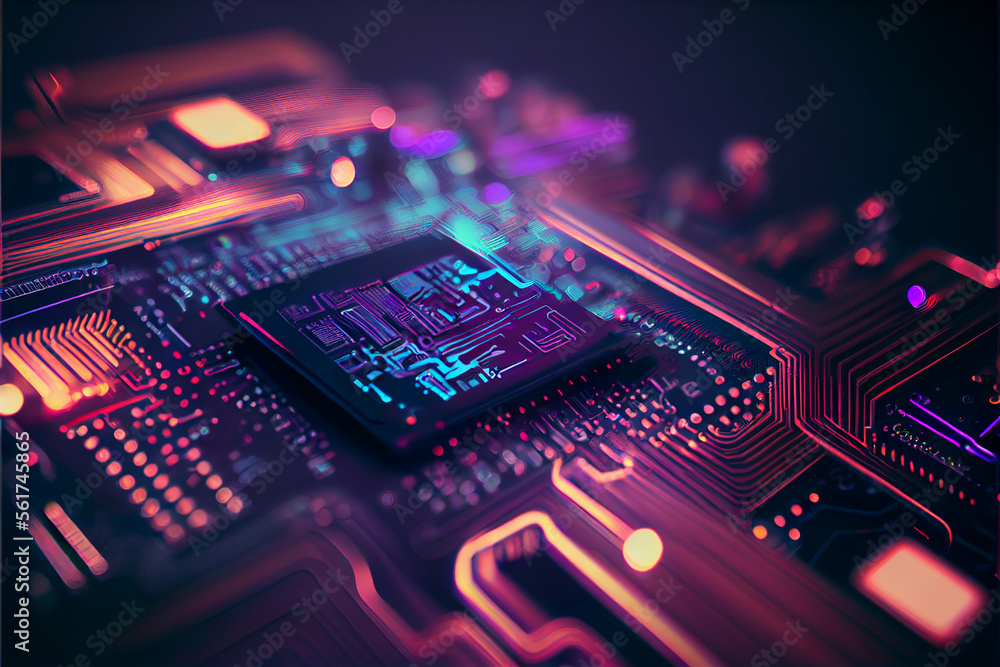 Circuit board backdrop wallpaper. generative ai Stock Illustration ...