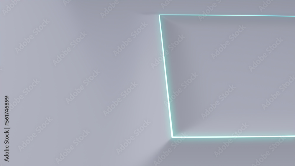 Minimalist Tech Background with Extruded Square and Turquoise ...