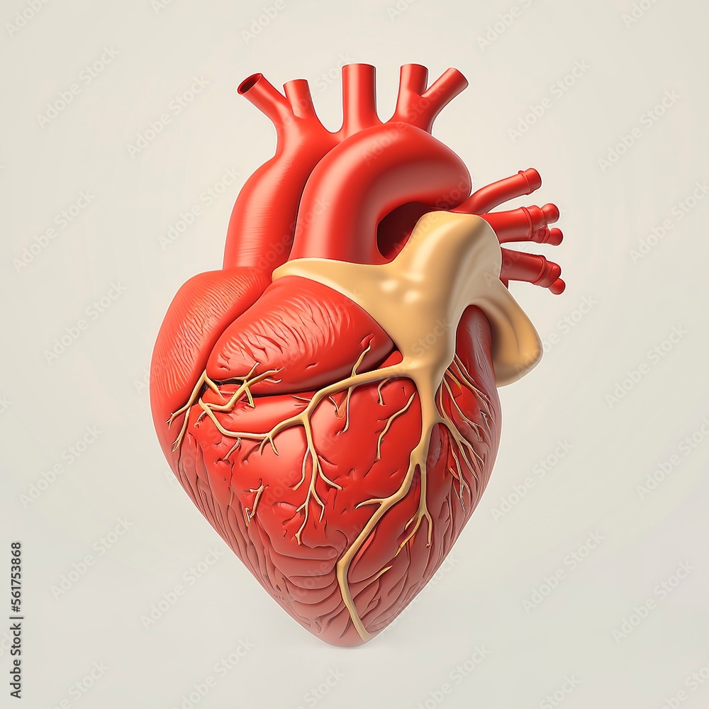 Human health medical. Heart vector on white background. Realistic human ...