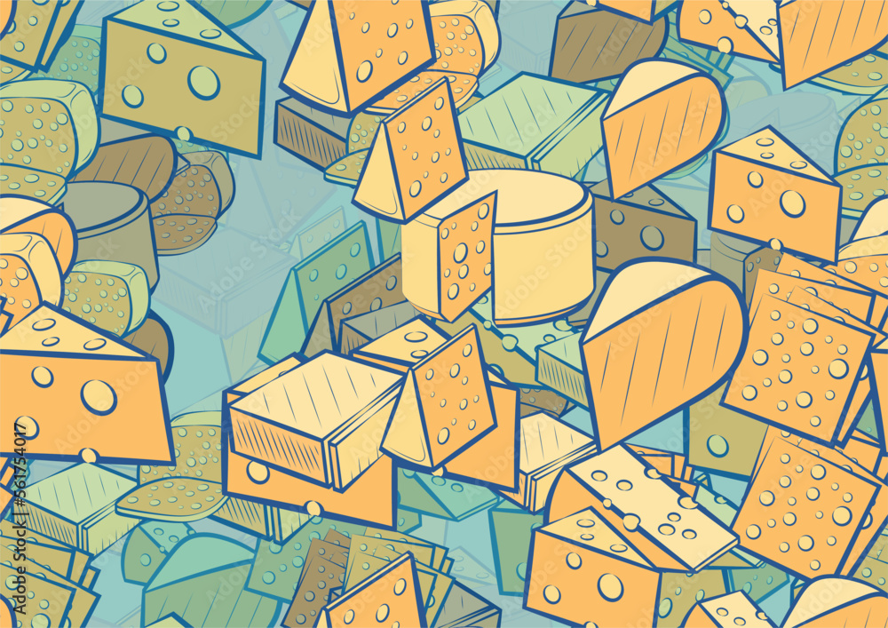 Background pattern abstract design texture. Seamless. Cheeses. Theme is ...