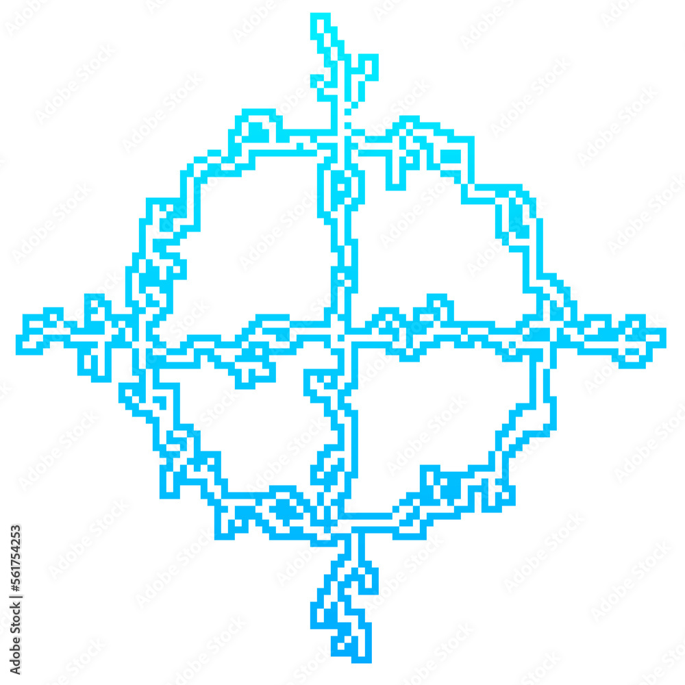 Pixel art blue lightning scope Stock Illustration | Adobe Stock