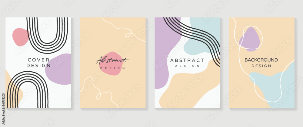 Abstract design cover set vector illustration. Creative background ...