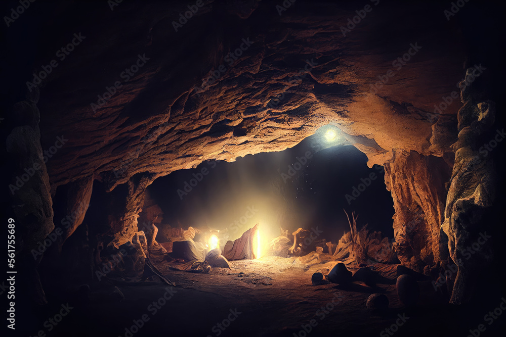 Christian Easter concept resurrection of jesus christ The light shines ...