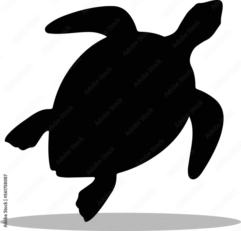 Vetor do Stock: Sea Turtles Silhouette, cute Sea Turtles Vector ...