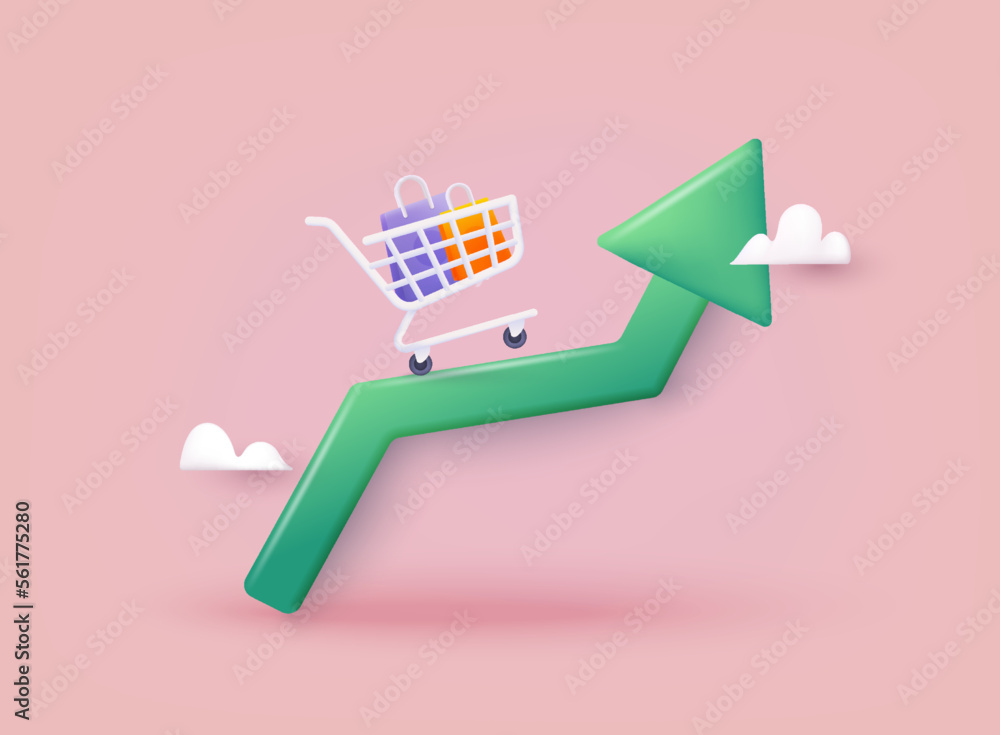 Inflation, Price rising up. The rise in prices for products. grocery ...