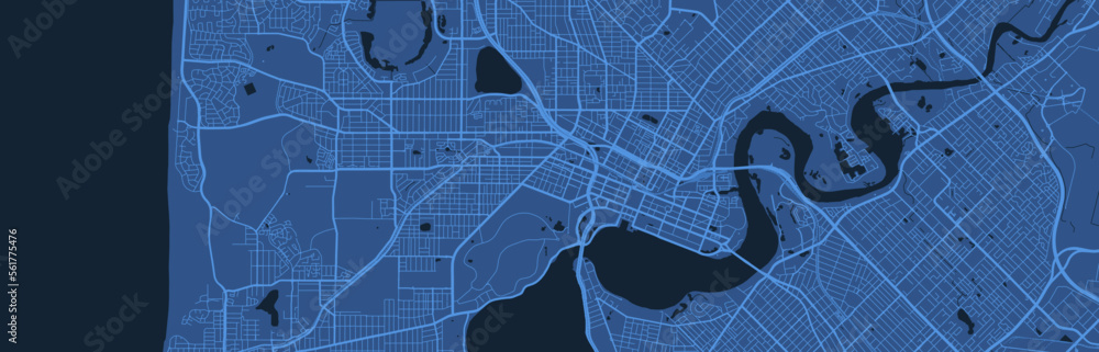 Blue map of Perth city, linear print map. Cityscape panorama. Stock ...