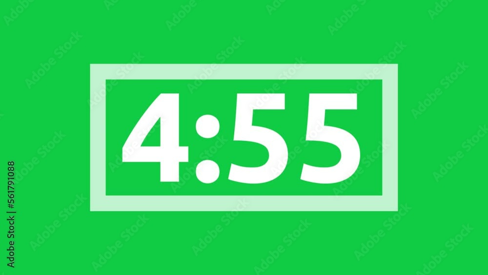 [Part 1 OF 5] 5 minutes timer animation with white square frame ...