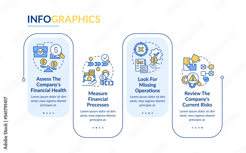 Determining treasury management need blue rectangle infographic ...