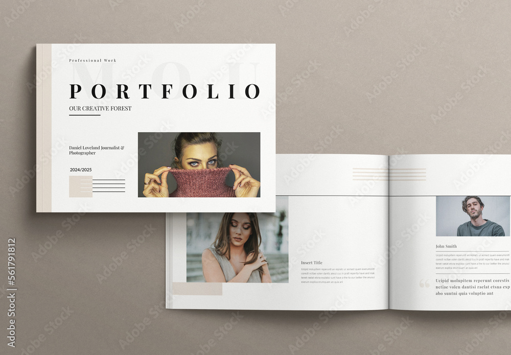 Portfolio Template Landscape Stock Template | Adobe Stock
