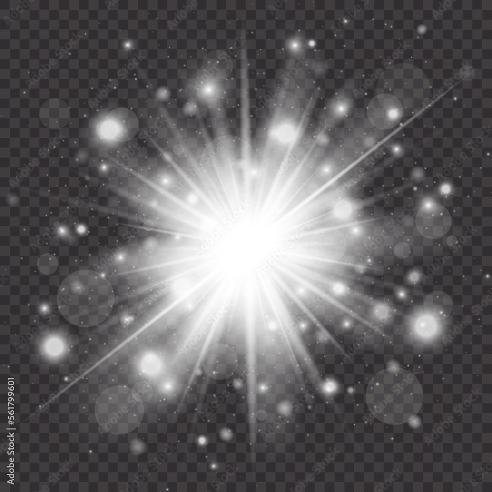 Magic star concept. Bright star, Christmas star. Sparkling magical dust ...