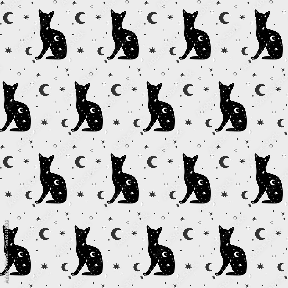 Seamless Graphic Monochrome Vintage Fabric Textile Wallpaper Wratting ...