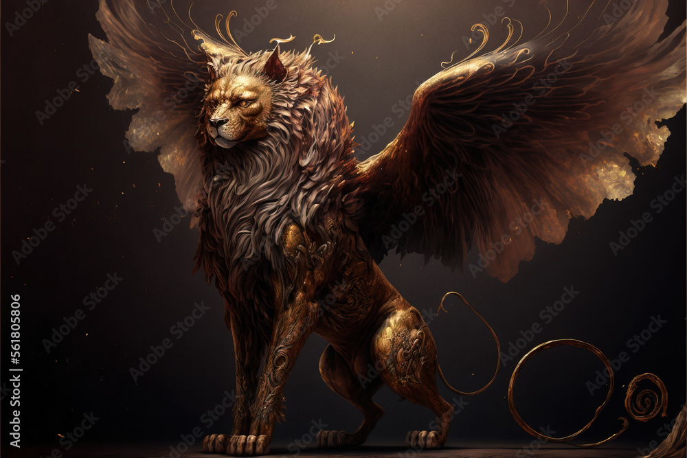 Chimera a Greek mythological beast with head of a lion and tail of a ...
