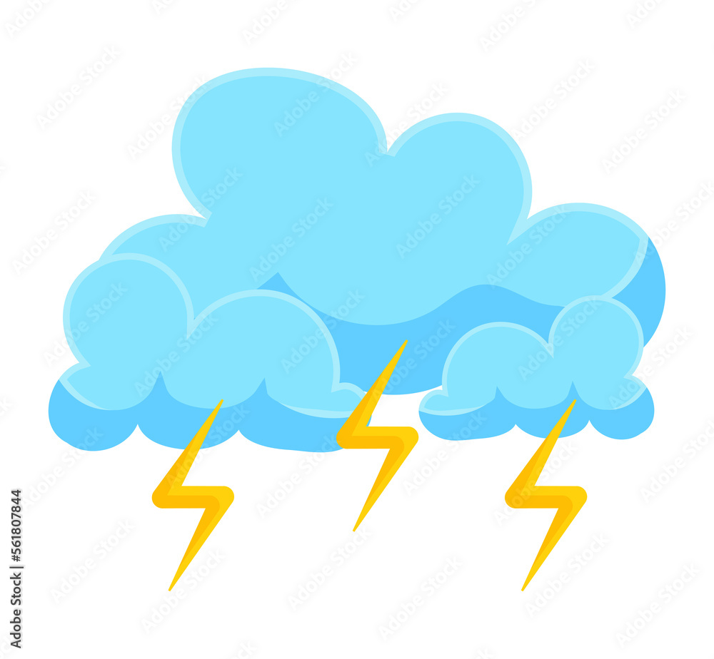 Thunderstorm And Lightning Cartoon