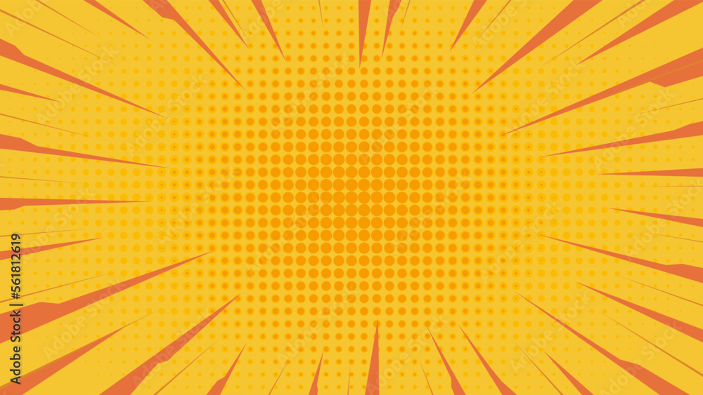 Comic background. Pop art texture. Starburst cartoon style. Manga anime ...