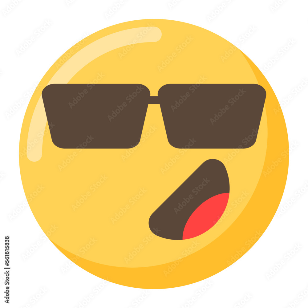 Circle Cute Emoticon Stock Vector | Adobe Stock