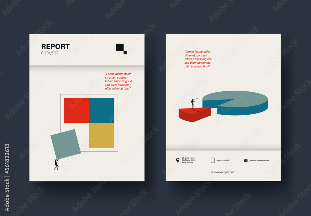 Business Analysis Report Cover Template Stock Template | Adobe Stock