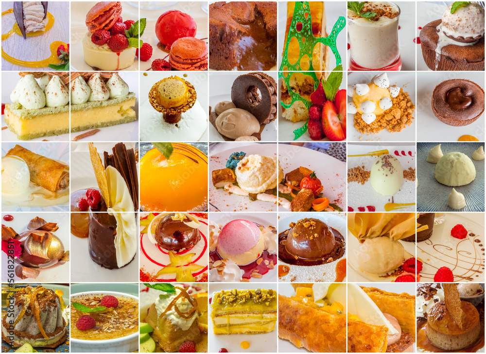 Collage de desserts Stock Photo | Adobe Stock