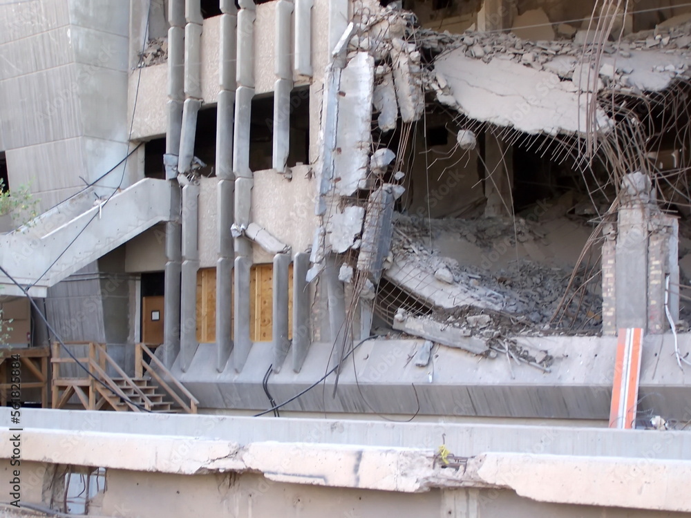 Bombed out building at FOB Loyalty in Baghdad, Iraq, during Operation ...