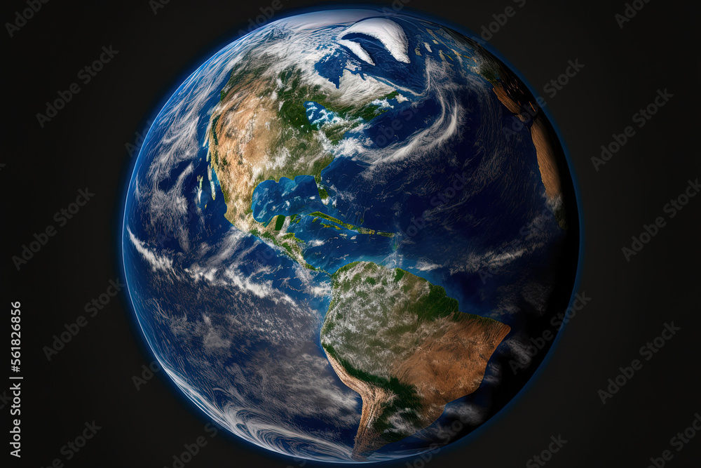 The realistic earth surface and world map are seen in this picture of ...