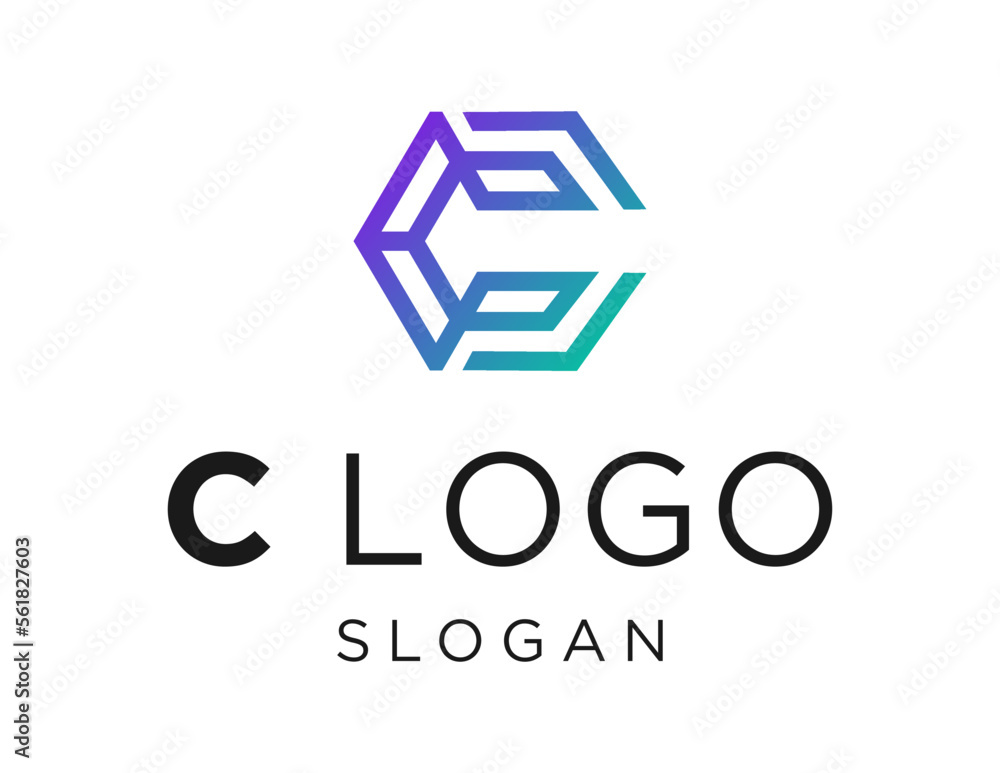 Logo design about C Letter on a white background. created using the ...