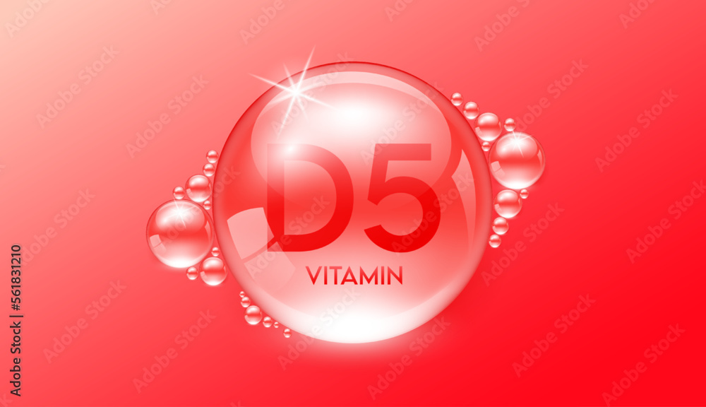 Drop water vitamin D5 red. Vitamins complex collagen serum. Beauty ...