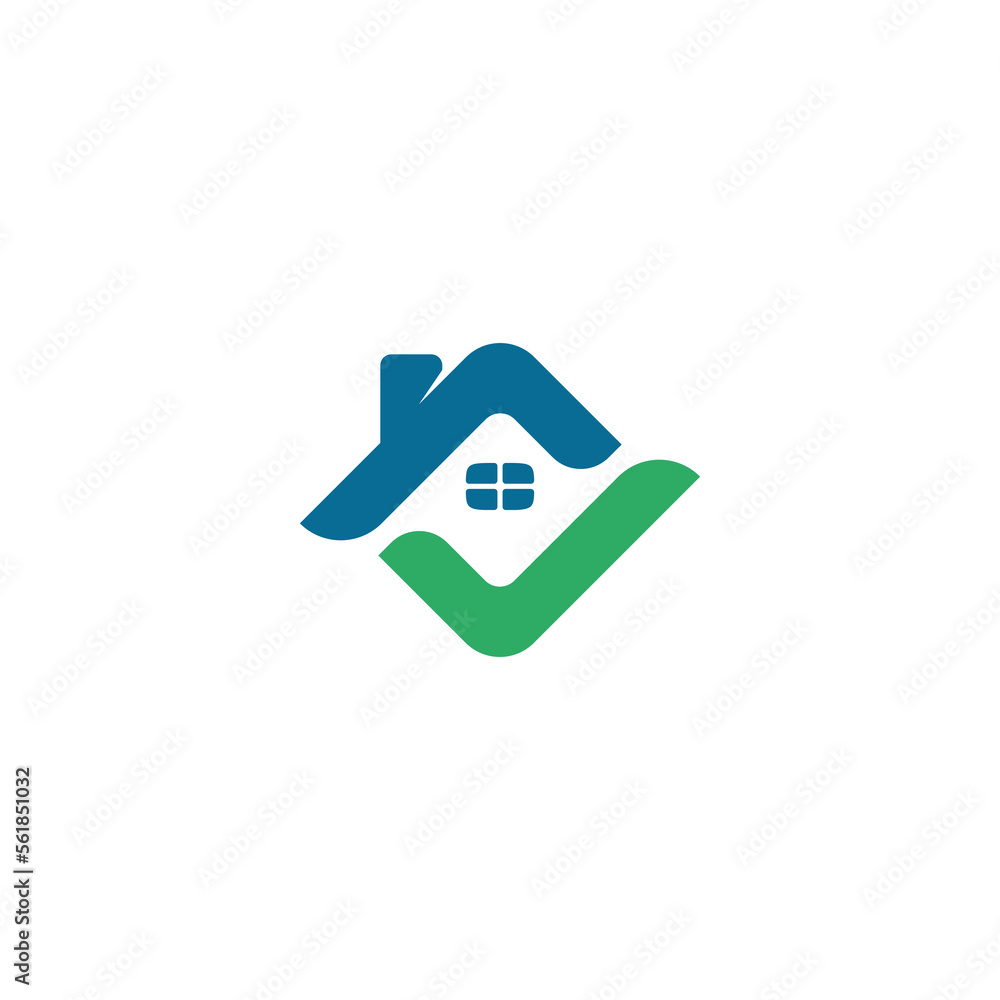 house and tick sign vector symbol design Stock Vector | Adobe Stock