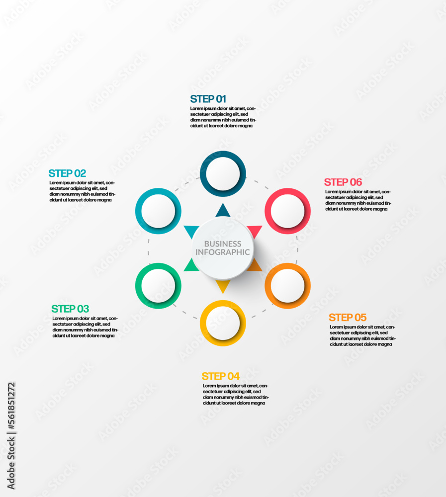 Vector circle infographic, cycle diagram, graph, presentation chart. Business infographics ...