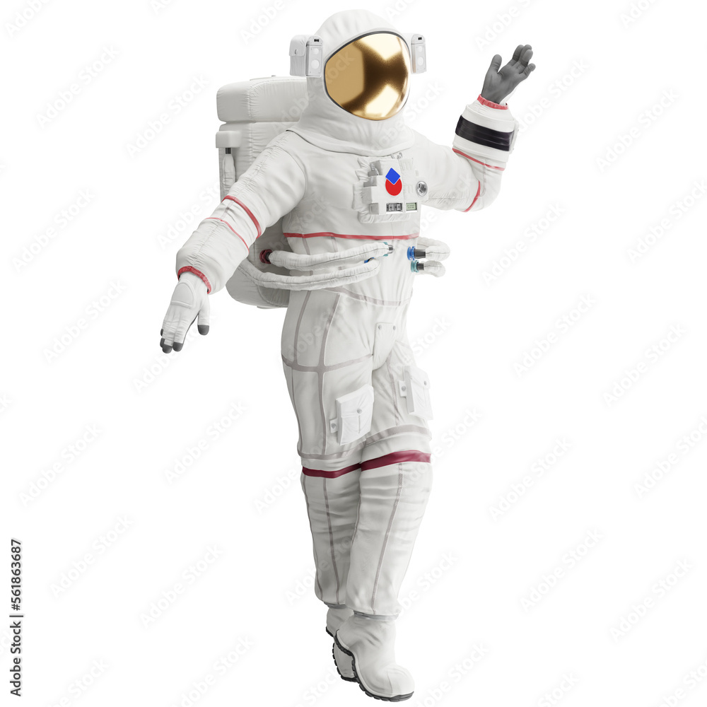 astronaut posing like space parson in-universe 3d render with ...