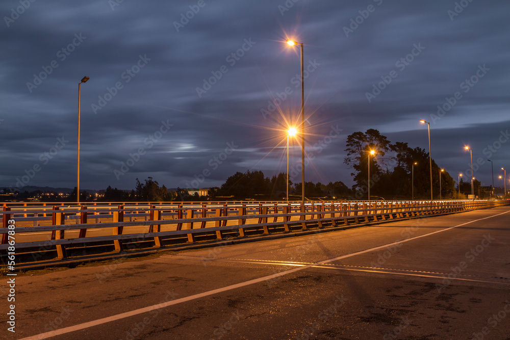 puente tolten, sur de chile, bridge, río, acuático, cielo, ciudad ...