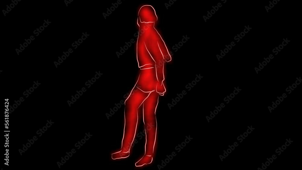 Break dance performance with transparent background. looped animation ...