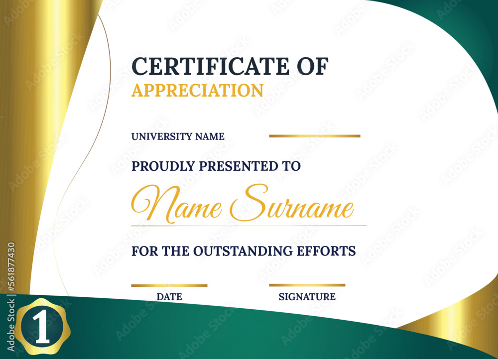 A Template of a Certificate of Thanks and Appreciation. gradient ...