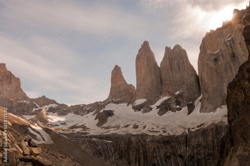 cuernos del paine, torres del paine, sur de chile, alta montaña ...