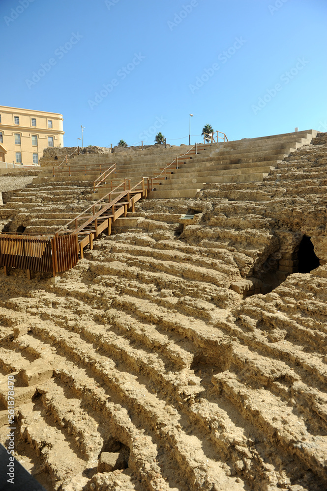 Steps of the cavea of the Theatrum Balbi, Theater of Balbo, Roman ...