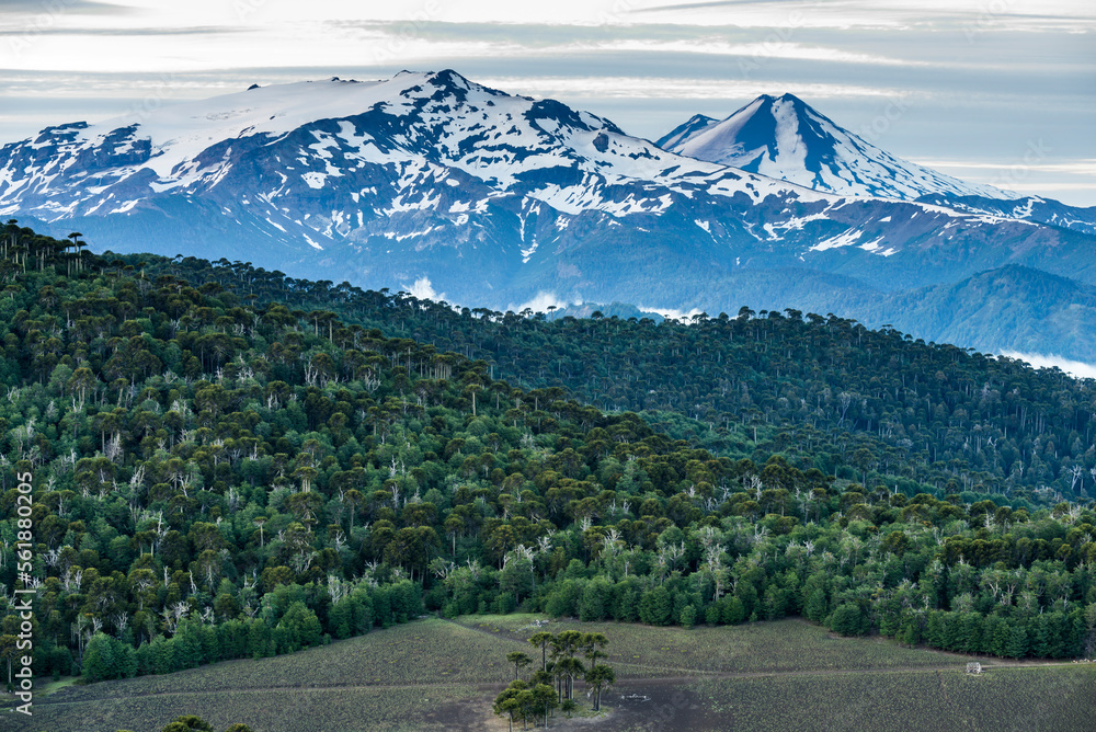 sur de chile, volcanes de chile, montaña, nieve, montagna, cielo ...