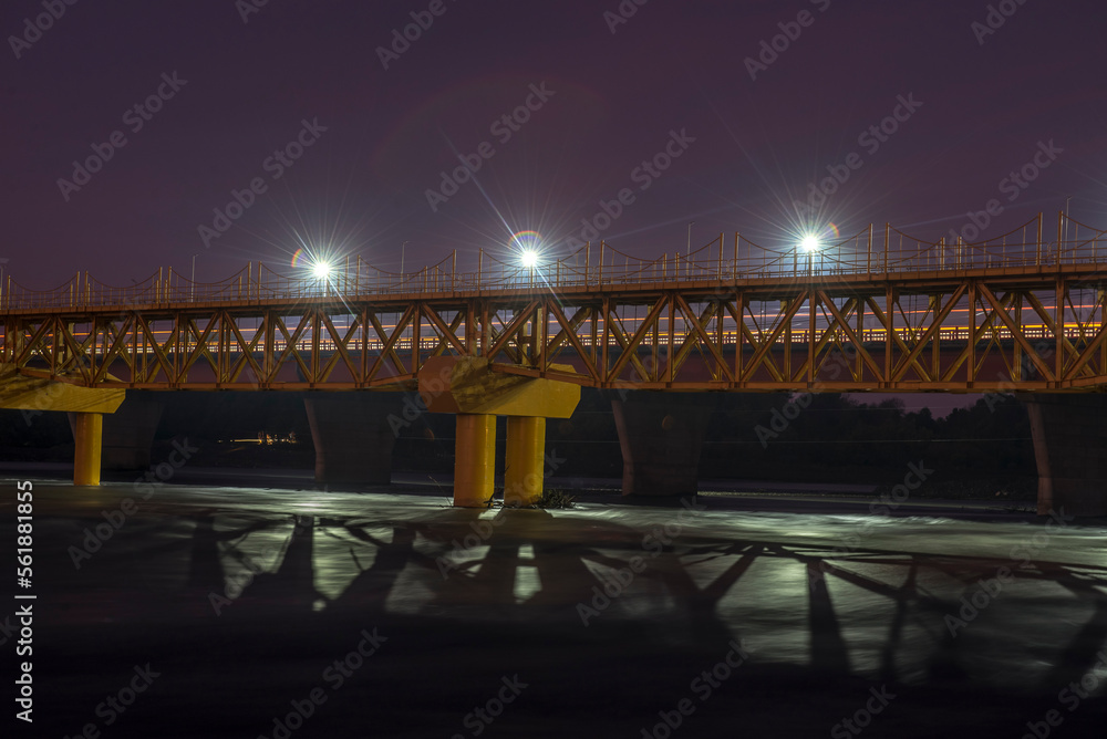 puente, fotografia nocturna, noche, bridge, río, ciudad, acuático ...