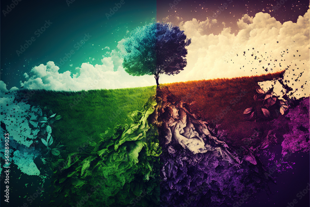 ภาพประกอบสต็อก negative space background, free space wallpaper - tree ...