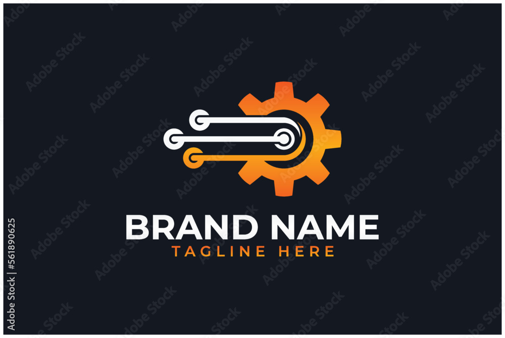 tech service logo Stock Vector | Adobe Stock