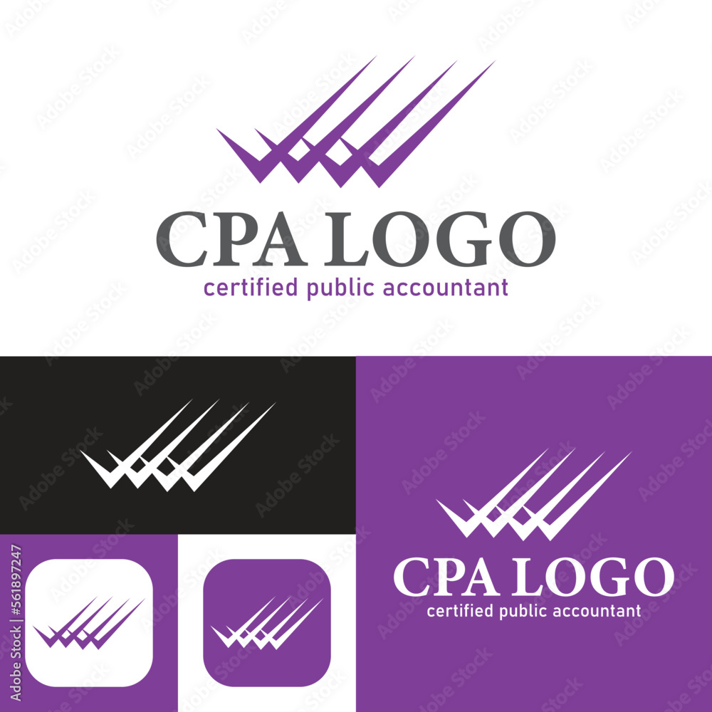 Vetor de Simple Certified Public Accountant Logo. Minimal Icon Style ...