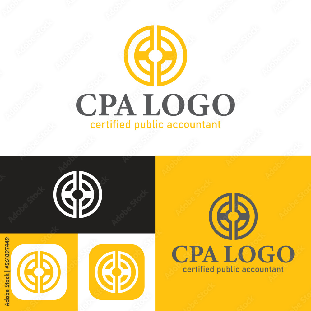 Vetor de Simple Certified Public Accountant Logo. Minimal Icon Style ...