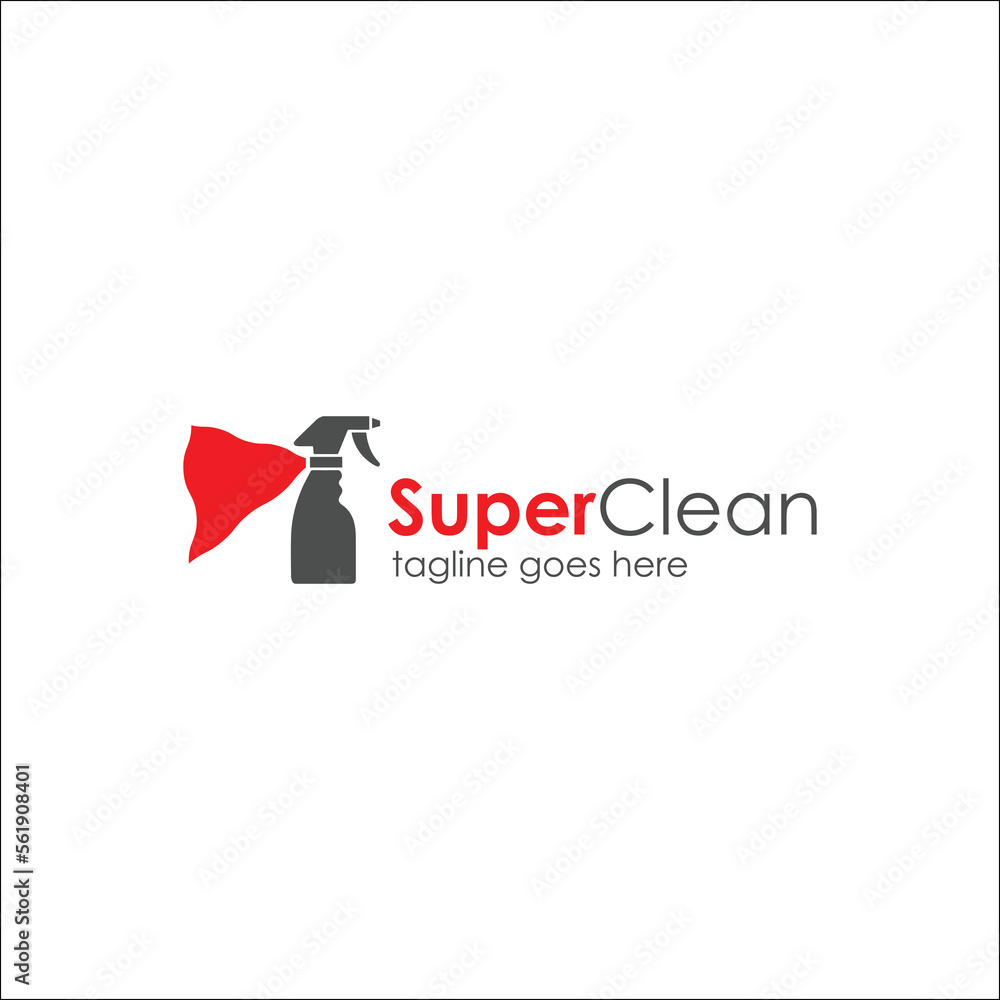 Super Clean Logo Design Template with clean tools icon. Perfect for ...
