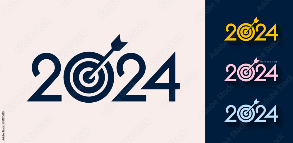 Concept for future success and planning towards goals. Arrow hit the ...