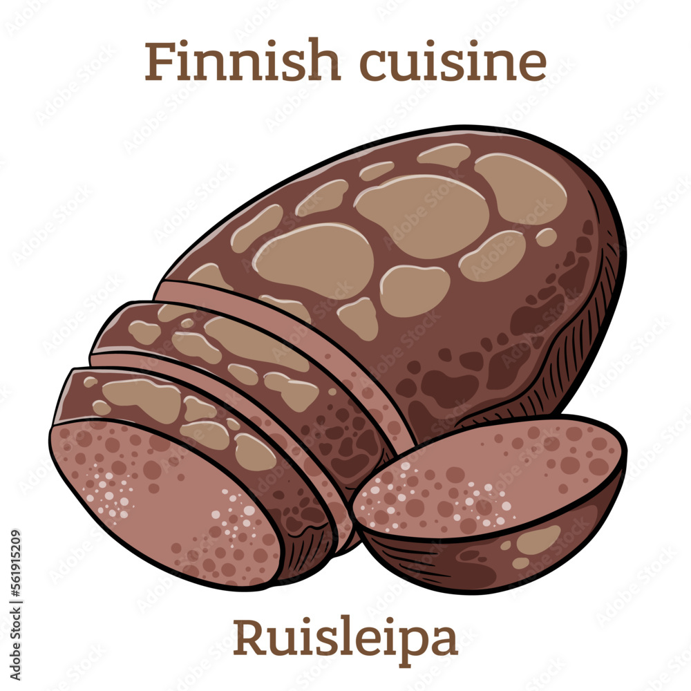 Ruisleipä. Rye hole-bread is a traditional bread from Finland. A flat ...