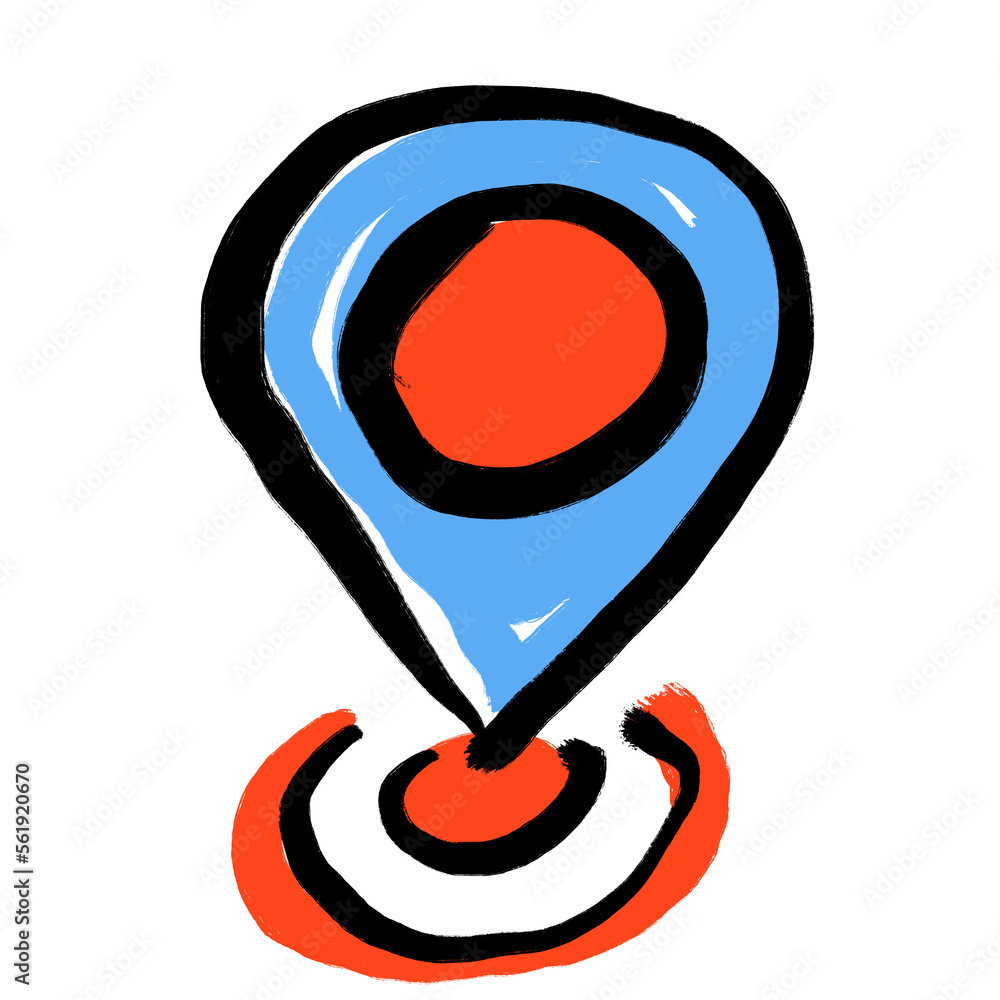 hand drawn brush strokes design element concept illustration icon ...