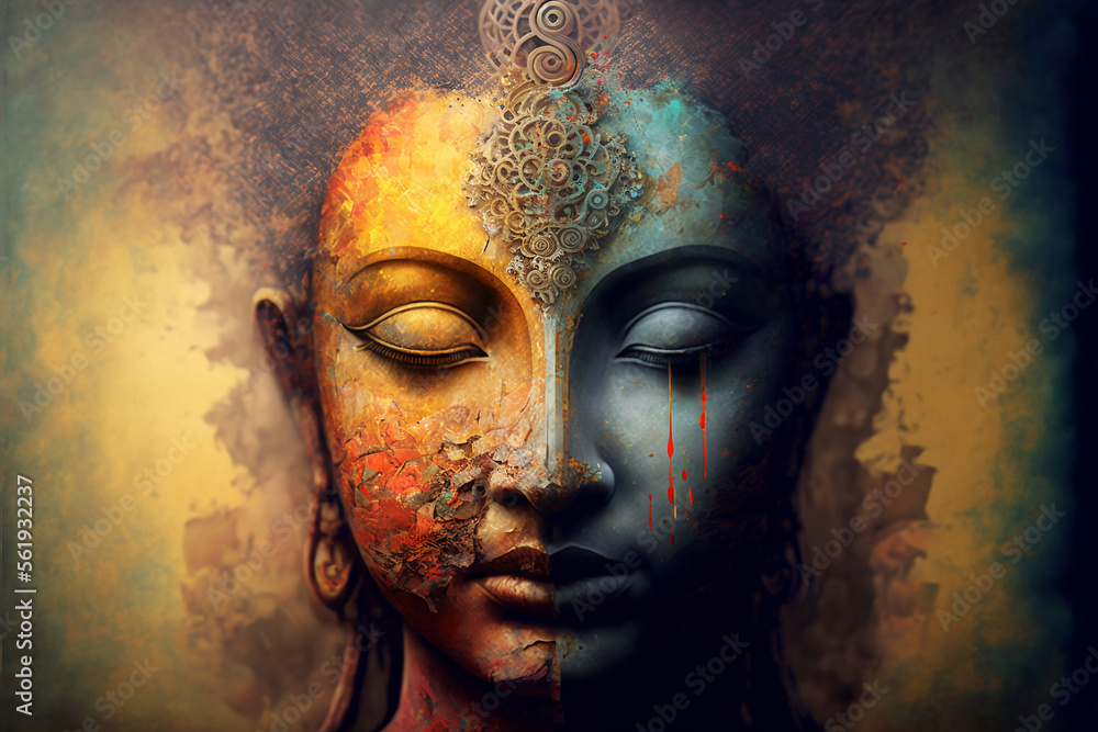 Spiritual concept of Karma. Generative AI, this image is not based on ...