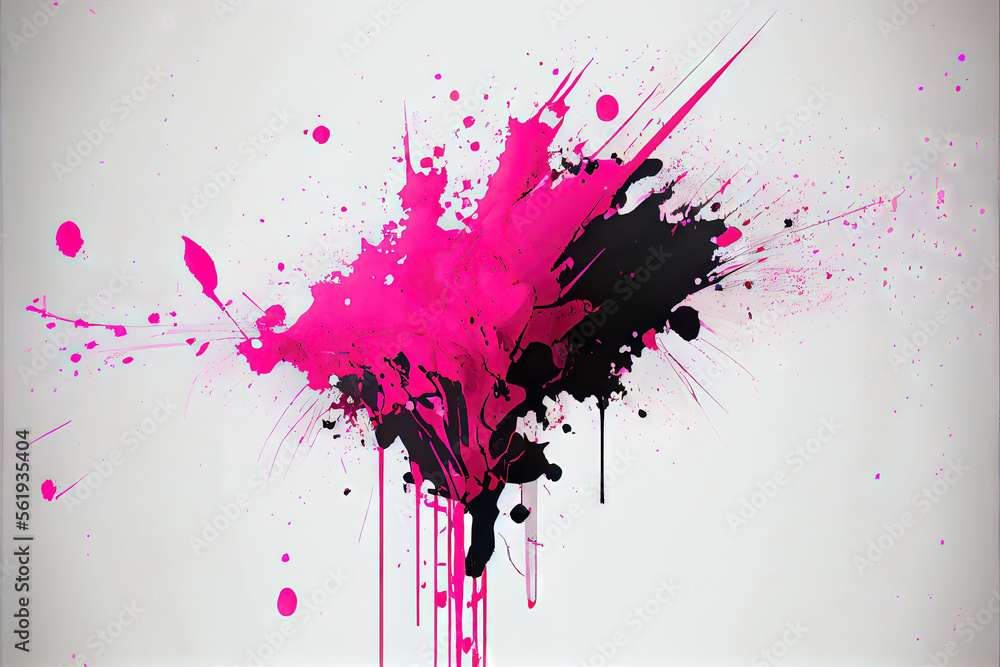 Generative AI image of a splashy pink abstract design - bright and ...