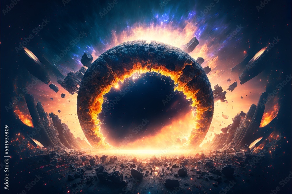 Ultimately gigantic megastructure with event horizon around a ...